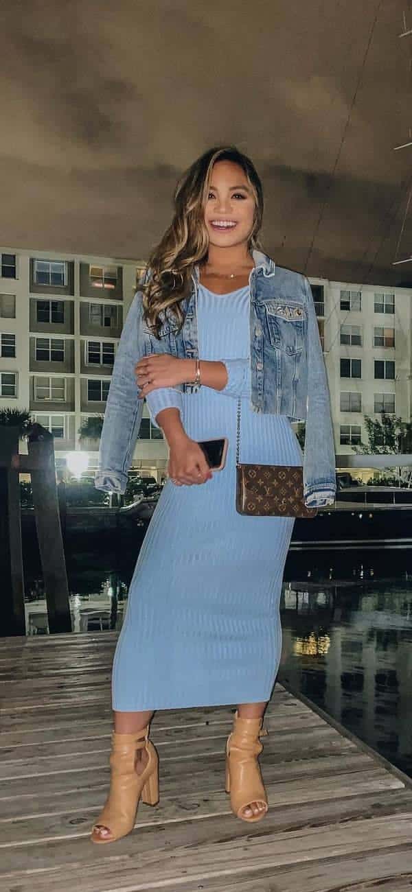 What to Wear With Knee Length Sweater Dress - Leclaire Hapithe