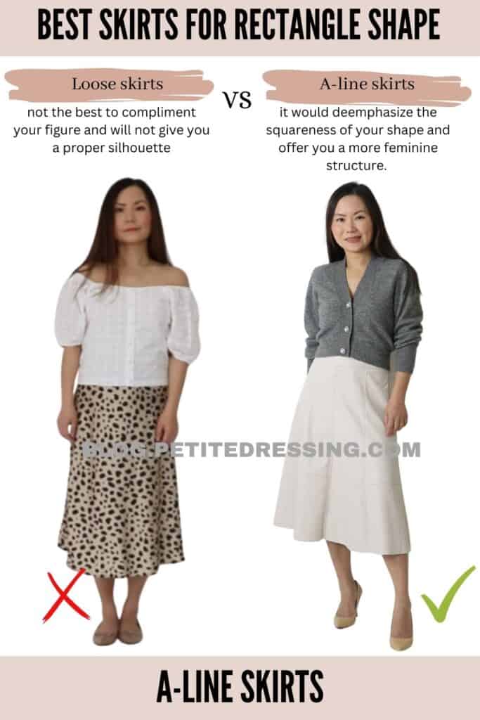 BEST SKIRTS FOR RECTANGLE SHAPE