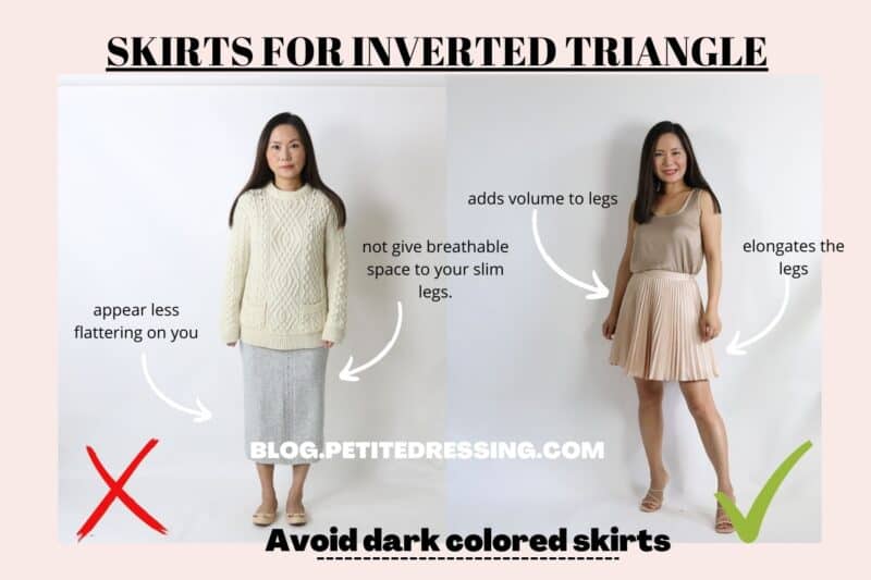The Complete Skirt Guide for Inverted Triangle Shape