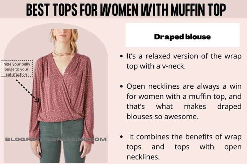 What style tops look good on women with a muffin top