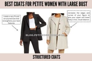 Coats guide for petite with a large bust