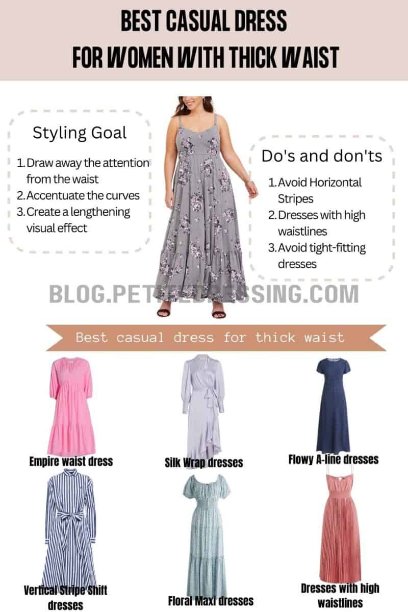 The Casual Dress Guide for Women with Thick Waist