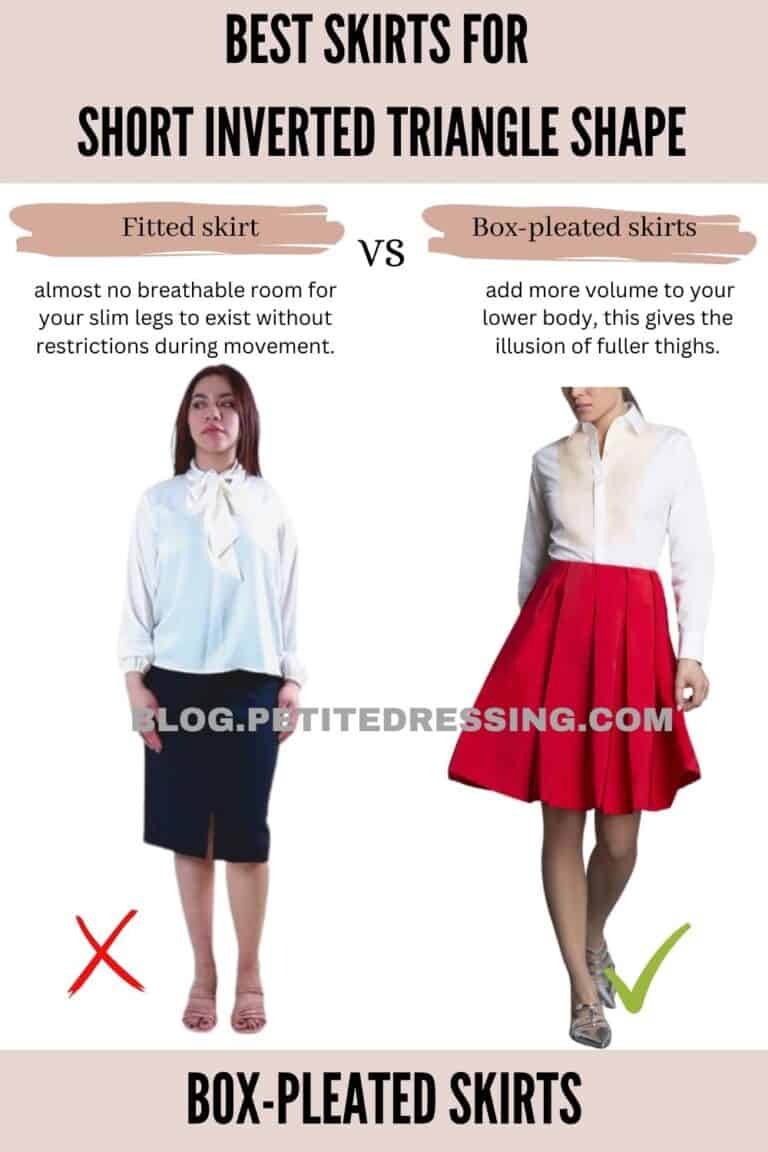Skirts guide for petite inverted triangle shape