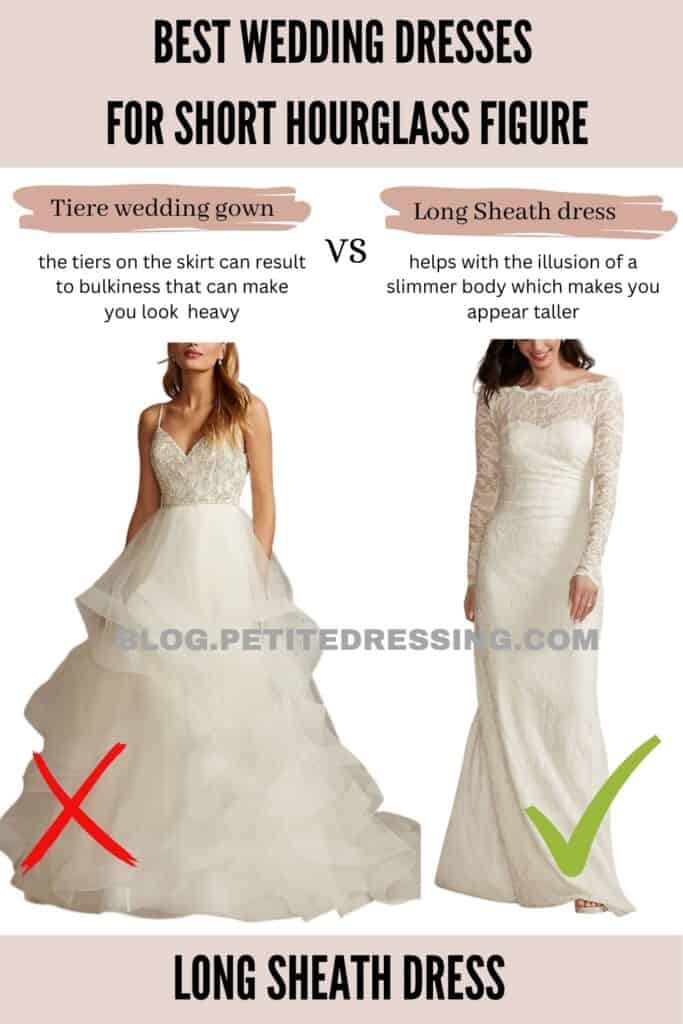 Wedding dress guide for short hourglass figure