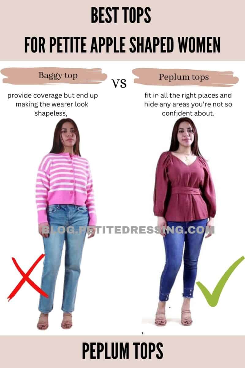 Tops guide for petite apple shape