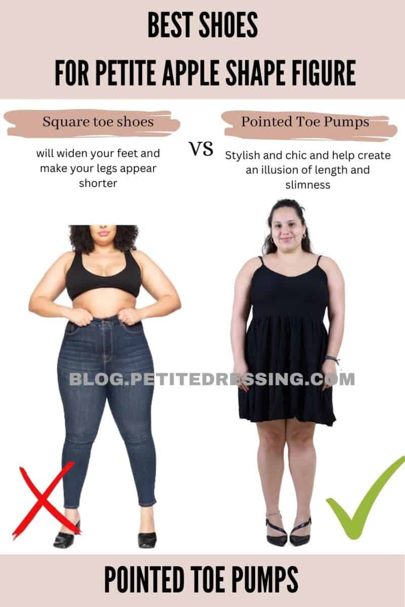 Shoe Style Guide for Petite Apple Shape Figure