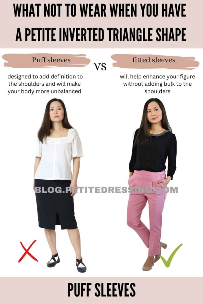 What not to wear when you have a Petite Inverted Triangle Shape