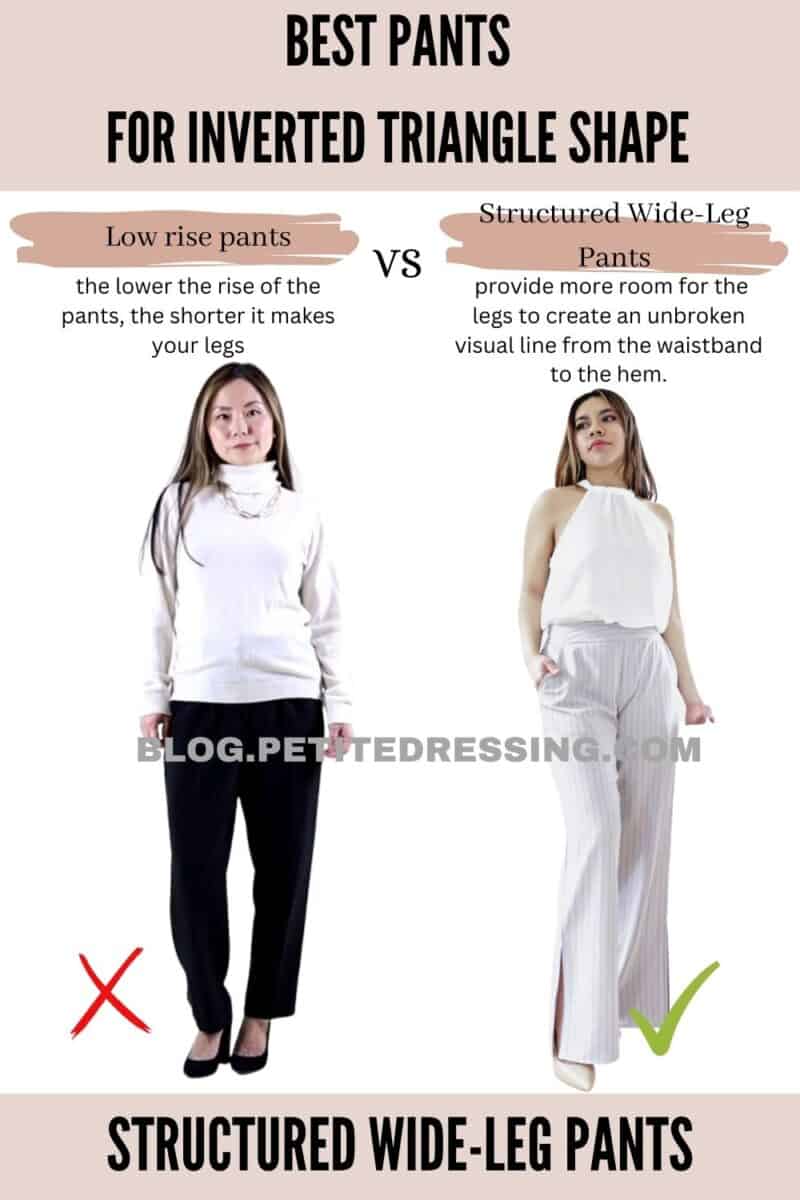 The Pants Guide for Petite Inverted Triangle Body Type