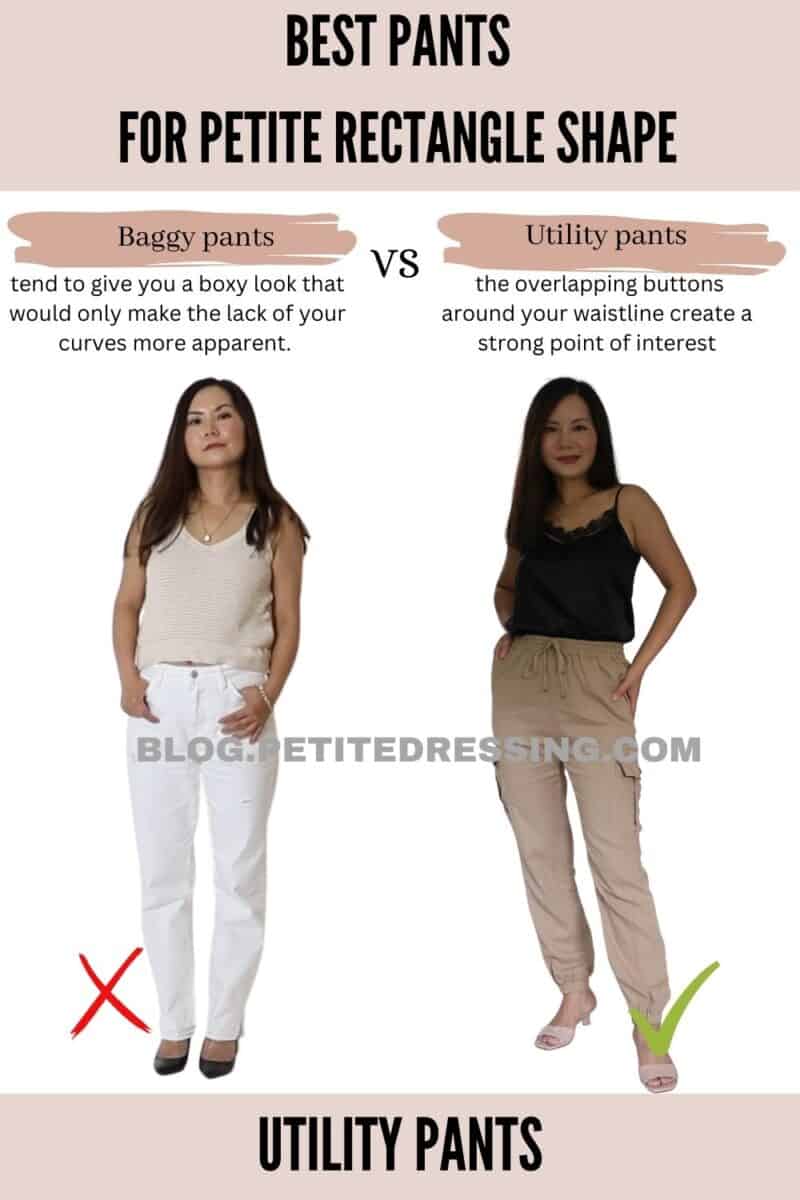 The Pants Guide for Petite Rectangle Shape