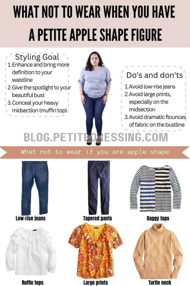 What not to wear when you have a Petite Apple Shape Figure