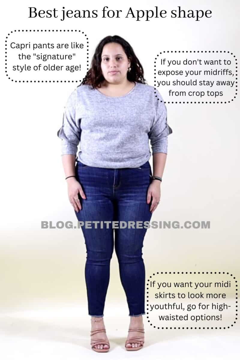 The Jeans guide for Petite apple shape