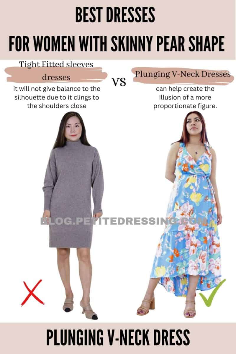 Dress Guide for Women with Skinny Pear Shape