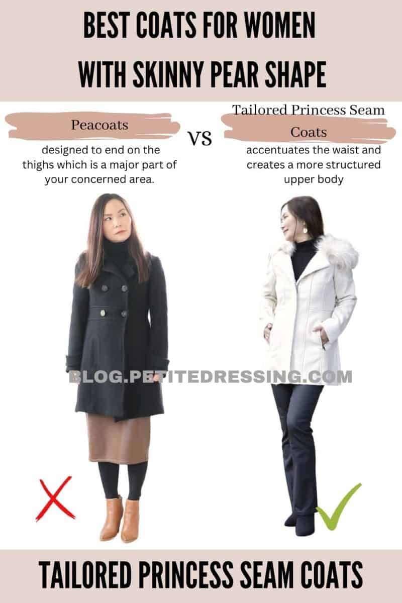 Coat Guide for Women with Skinny Pear Shape